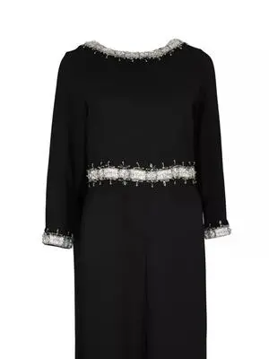 LOODYANA Hand-embroidered Cape-detail Jumpsuit