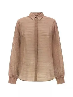 Herno Striped Jacquard Shirt - Brown