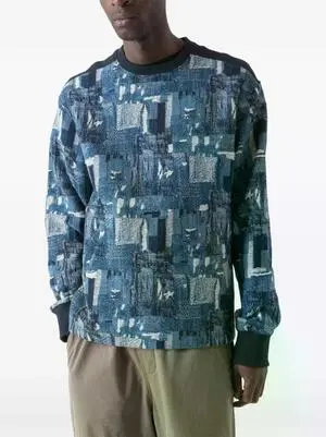 MAHARISHI Patchwork-effect Crewneck Sweatshirt