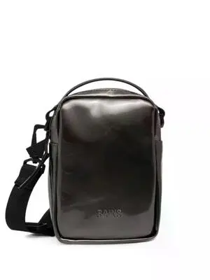Rains Glossy Finish Logo-embossed Shoulder Bag