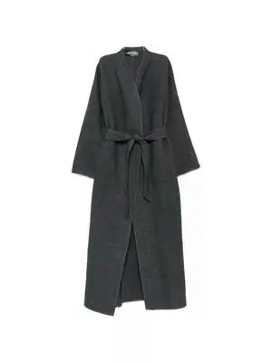 CORTANA Noon Belted Shawl-collar Oversized Coat