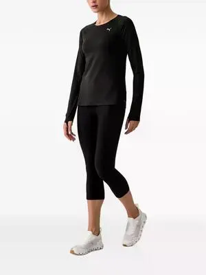 PUMA Run Cloudspun Logo-print Long Sleeve T-shirt - Black