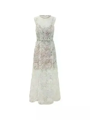 SELF-PORTRAIT Floral-lace Mermaid-hem Maxi Dress