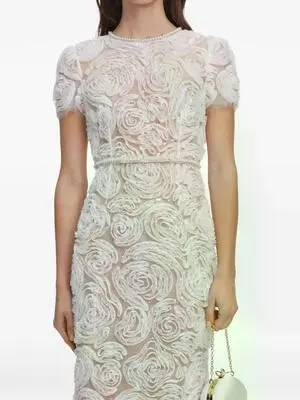 SELF-PORTRAIT Floral-lace Mermaid-hem Maxi Dress