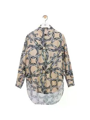 Loewe Anagram Print Relaxed Fit Shirt - Neutrals