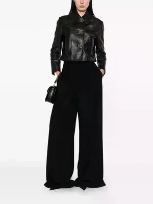 Gucci Leather Aged-effect Jacket