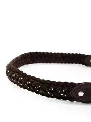 GOLDEN GOOSE Houston Woven Suede Belt