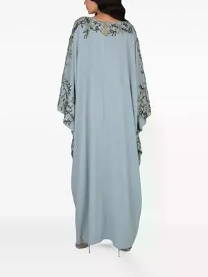 LOODYANA Embroidered Long-sleeve Maxi Kaftan Dress