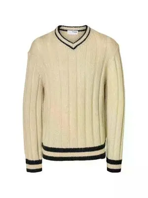 SELECTED Ribbed-knit V-neck Sweater