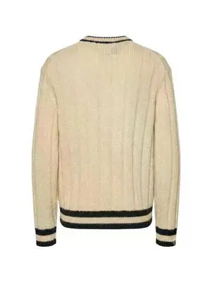 SELECTED Ribbed-knit V-neck Sweater