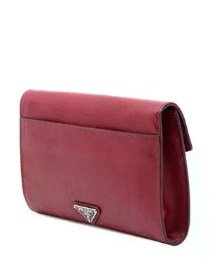 Prada Saffiano Leather Envelope Clutch Bag