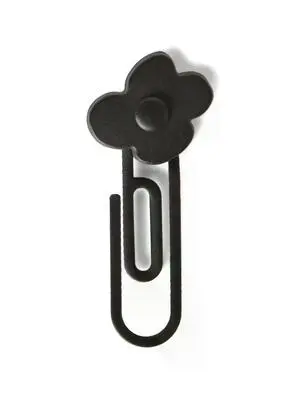 LARDINI Flower-shaped Clip Lapel Pin - Black
