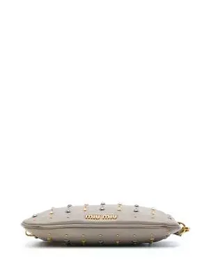 Miu Miu Studded Nappa Leather Frame Clutch Bag