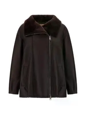 Herno Shearling-lined Leather Jacket