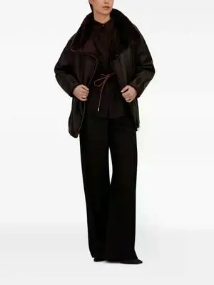 Herno Shearling-lined Leather Jacket