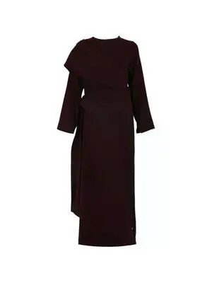 LOODYANA Pleated Wrap-around Maxi Dress
