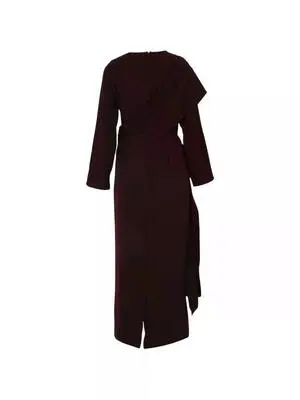 LOODYANA Pleated Wrap-around Maxi Dress
