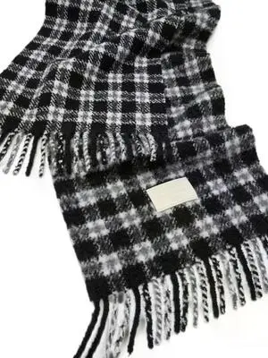 Acne Studios Checked Logo Scarf