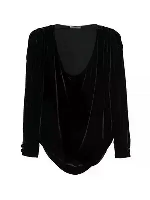 THE ROW Esteban Velvet Blouse
