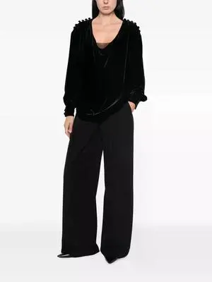 THE ROW Esteban Velvet Blouse