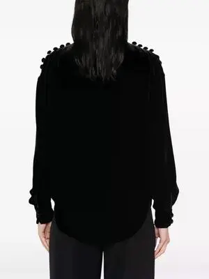 THE ROW Esteban Velvet Blouse