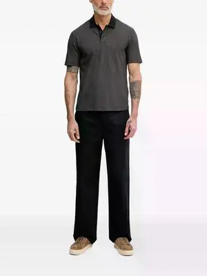 Armani Exchange Geometric-print Polo Shirt - Grey