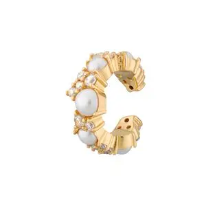 SCREAM PRETTY Pearl And Sparkle Ear Cuff - Gold
