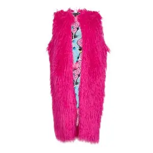 JENNAFER GRACE Faux Fur Vest - Pink