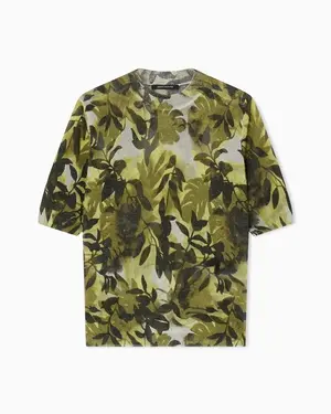 Armani Exchange Viscose Blouse With Allover Pattern