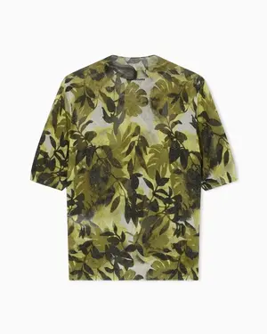 Armani Exchange Viscose Blouse With Allover Pattern