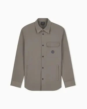 Armani Exchange Oversized Fit Shirt With Lining - Brown