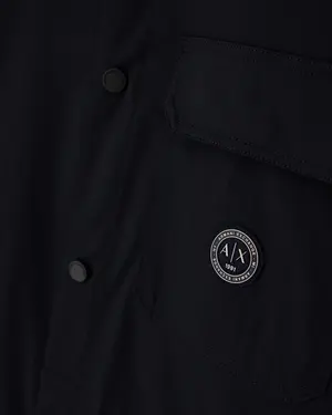 Armani Exchange Oversized Fit Shirt With Lining - Navy Blue