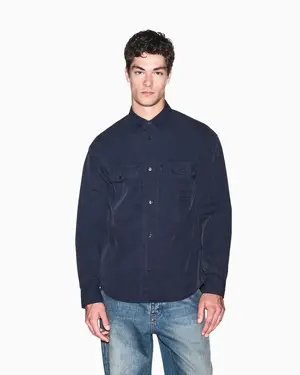 Armani Exchange Regular Fit Shirt In Cotton Poplin