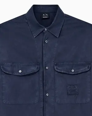 Armani Exchange Regular Fit Shirt In Cotton Poplin