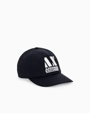 Armani Exchange Baseball Hat In Cotton Twill - Black