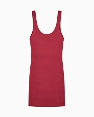 Armani Exchange Slim Fit Dress Knitted Viscose Blend - Red