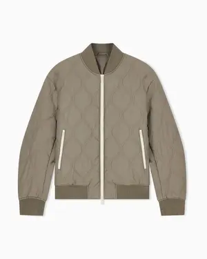 Armani Exchange Quilted Padded Blouson Jacket - Brown
