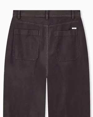 Armani Exchange Relaxed Trouser In Cotton Moleskin