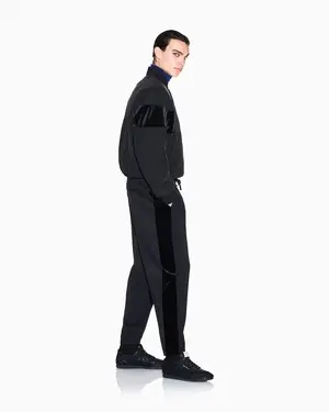 Armani Exchange Regular Fit Trousers In Stretch Modal Jersey