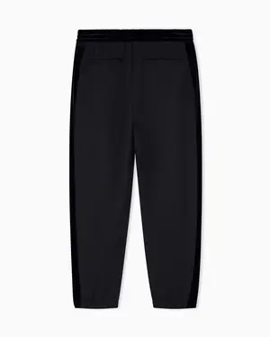 Armani Exchange Regular Fit Trousers In Stretch Modal Jersey