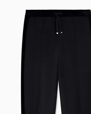 Armani Exchange Regular Fit Trousers In Stretch Modal Jersey