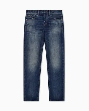 Armani Exchange Straight Fit 5 Pockets Pant In Cotton Denim