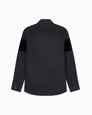 Armani Exchange Regular Fit Shirt In Stretch Cotton Satin