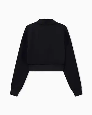 Armani Exchange Slim Fit Stretch Scuba Sweatshirt With Ribbed Details