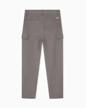 Armani Exchange Regular Fit Trousers In Cotton Twill