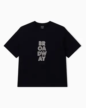 Armani Exchange Oversized T-shirt In Cotton Jersey