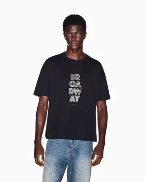 Armani Exchange Oversized Cotton Jersey T-shirt With Graphic Detail