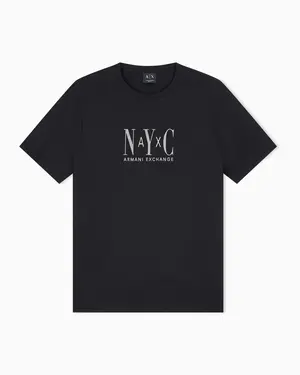 Armani Exchange Slim Fit T-shirt In Cotton Jersey - Black