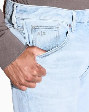 Armani Exchange Slim-fit 12 Oz Stretch Cotton Denim Jeans - Blue