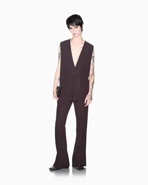 Armani Exchange Slim Fit Trousers In Recycled Crepe